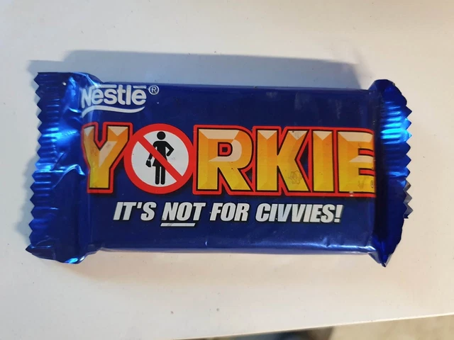 VINTAGE YORKIE NOT for Civvies chocolate bar wrappers Nestle ...