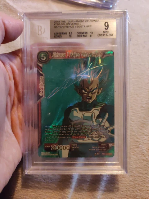 UNIVERS 7 SAIYAN Prince Vegeta SPRS Signature Dragon Ball Super BGS 9 ...