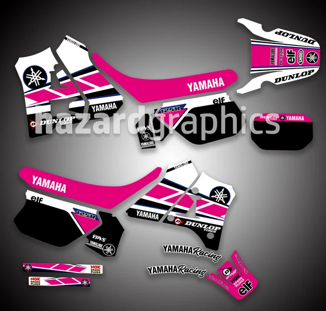 YAMAHA DT DTR DT125R Graphics Kit (KR White & Pink) £89.99 - PicClick UK