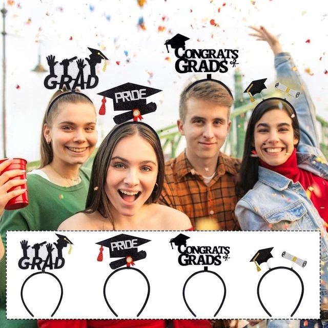 NON-SLIP BACHELOR CAP Hair Hoop Celebrate Grad Cap Headband Elementary ...