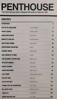 PENTHOUSE MAGAZINE 1992 Samantha Fox Kirsten Imrie Debee Ashby Vintage ...