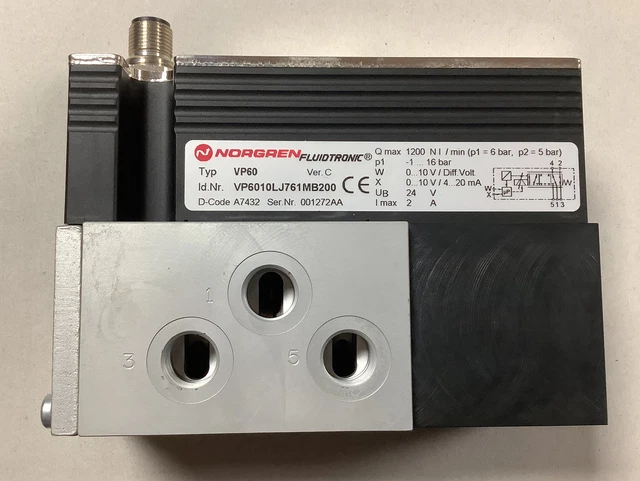 NORGREN VP60 10 elettrovalvola proporzionale 24v 2A max. comando 0….10V ...