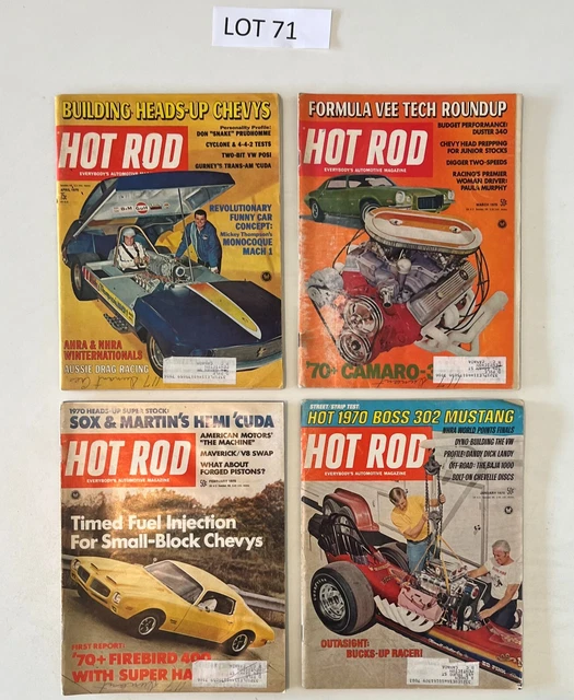 VINTAGE HOT ROD Full Year of 1970 Car Magazines - 12 Magazine Lot - See Photos $15.49 - PicClick CA