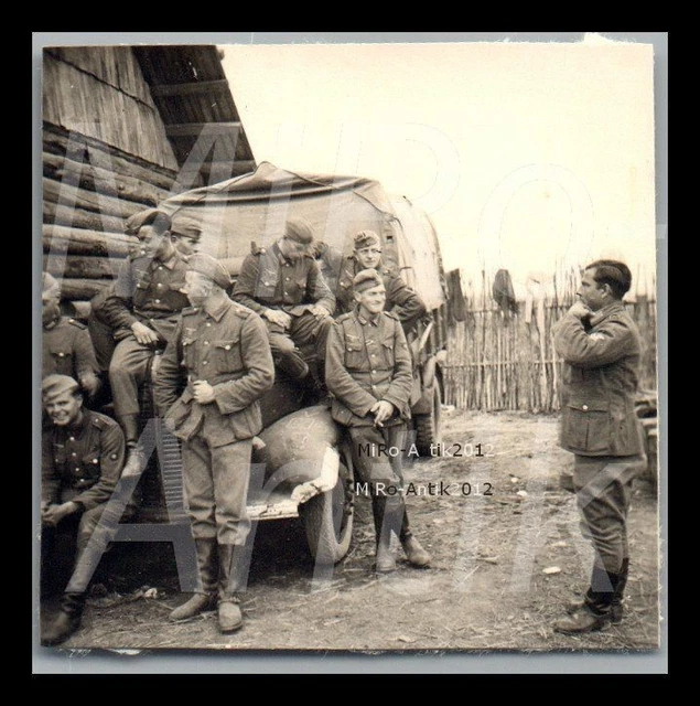 FOTO, WW2, RUSSLANDFELDZUG Pz.Div., der 5.Zug am LKW, 1942, L259L EUR 9 ...