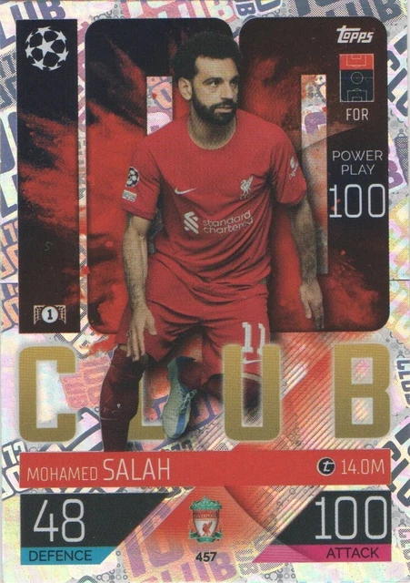 MATCH ATTAX 2022/2023 Mohamed Salah-Liverpool F.c..-100 Club Card EUR 2 ...