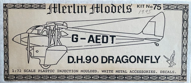 MERLIN MODELS 1/72-SCALE De Havilland Dh.90 Dragonly British Biplane ...