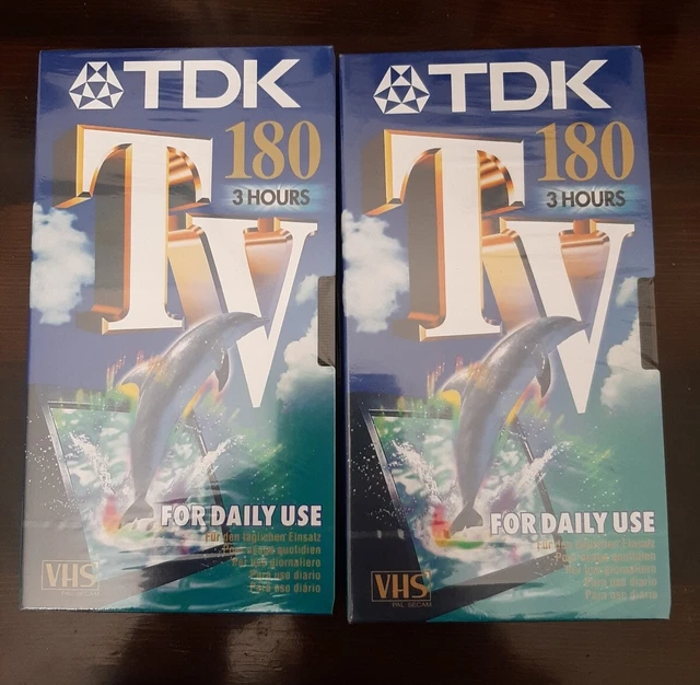LOTTO 2 VIDEOCASSETTE VHS TDK NUOVE SIGGILLATE 180 - 3 ORE VIDEO EUR 18,99 - PicClick IT