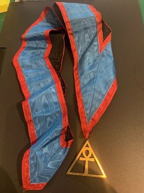 FRANC MAÇON FREEMASON Loge tablier sautoir de Maître Franc-Maçonnerie ...