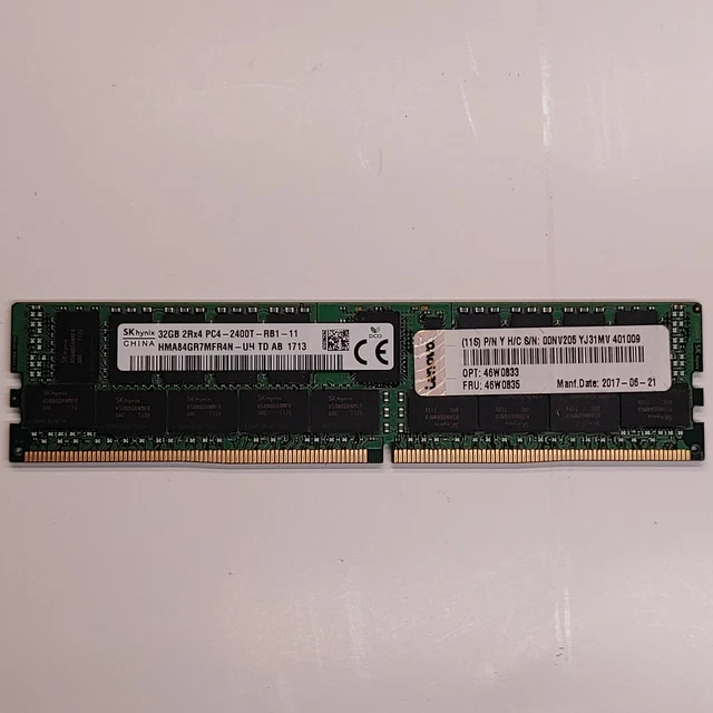 SK HYNIX 32GB DDR4 PC4-2400T Registered ECC Memory HMA84GR7MFR4N $44.99 - PicClick AU