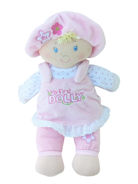BABY GUND MY First Dolly Pink Rag Doll Soft Toy Cuddly teddy Stuffed ...