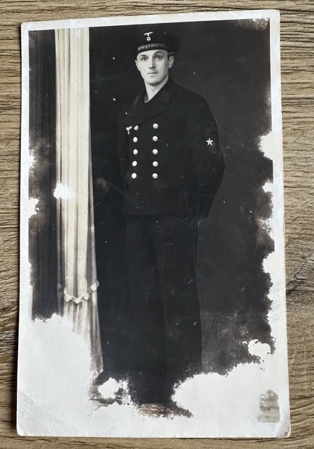 PK FOTO PORTRAIT Kriegsmarine Tellermütze Matrose - Name Bekannt 2.WK ...
