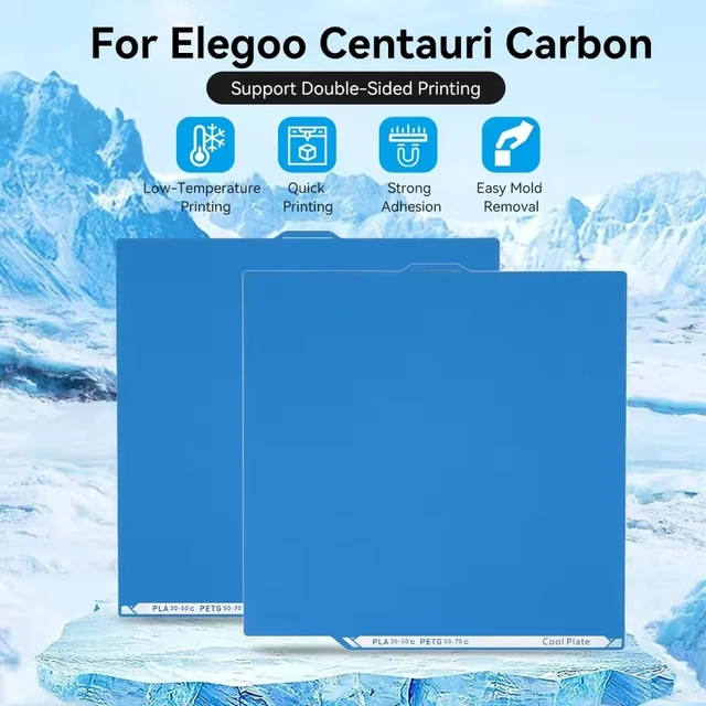 3D PRINTER FOR Elegoo Centauri Carbon Cold Plate Double Sided Printing ...
