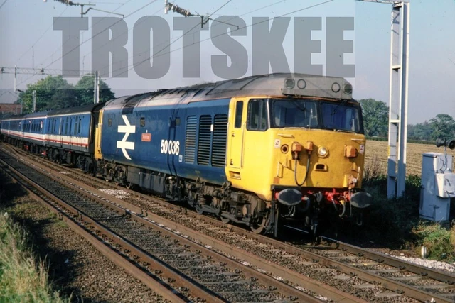 35MM SLIDE BR British Rail Diesel Loco Class 50 50036 Berkeswell 1987 ...