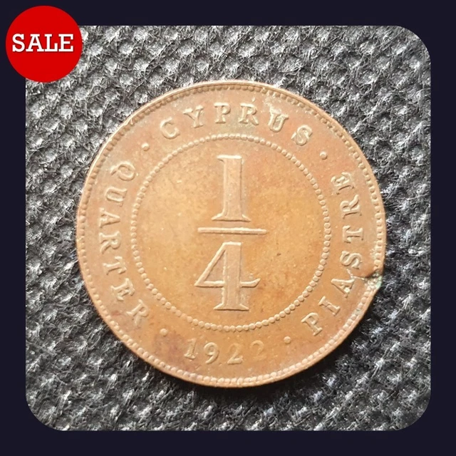 CY84 | 1922 Cyprus 1/4 Piastre Rare Coin Flan Error £12.94 - PicClick UK
