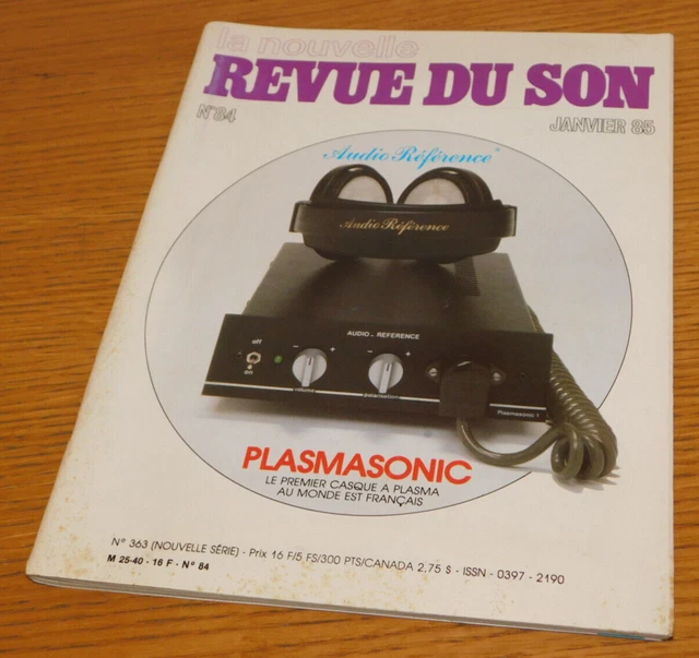 MAGAZINE LA REVUE du SON 1985 AUDIO réference SON HI-FI plasmasonic ...