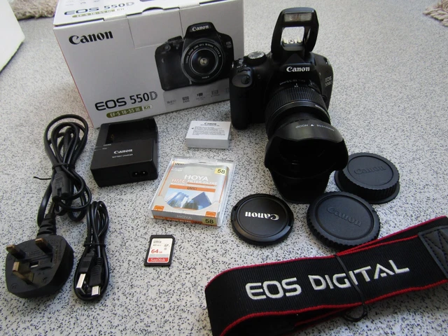 CANON EOS 550D 18.0MP Digital SLR Camera + Canon EF-S 18-55mm Macro ...