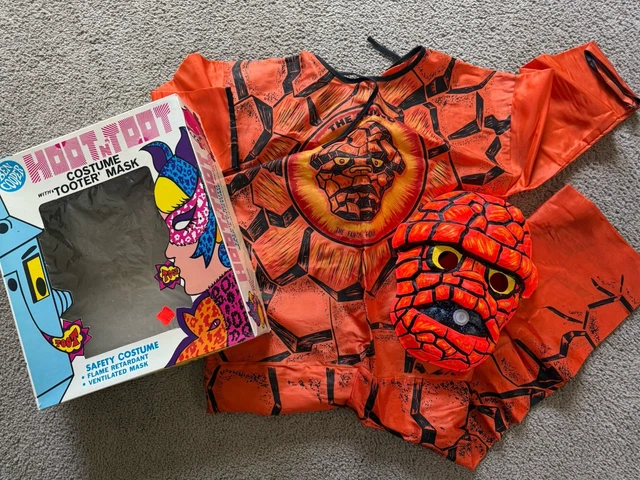RARE VINTAGE BEN Cooper The Thing Mask Halloween Fantastic Four HOOT N ...