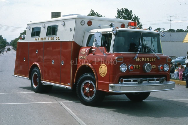 FIRE APPARATUS SLIDE- McKinley PA Fire Company Ford C Rescue Squad 206 ...
