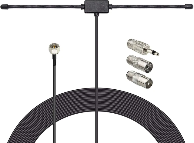 FM RADIO DIPOLE Antenna Aerial For Indoor AV Audio Vedio Home Theater ...