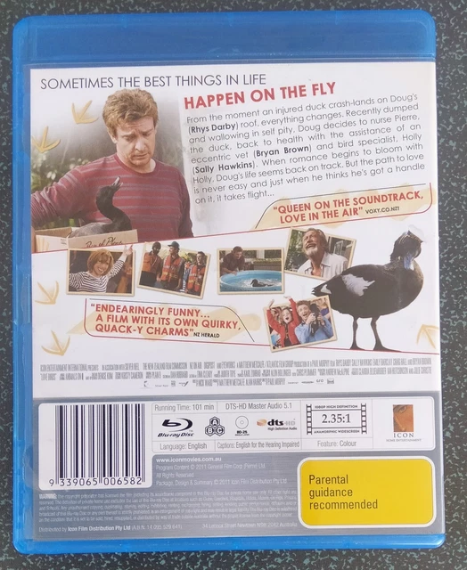 LOVE BIRDS BLU Ray (Region Free) Rhys Darby, Sally Hawkins, Bryan Brown ...