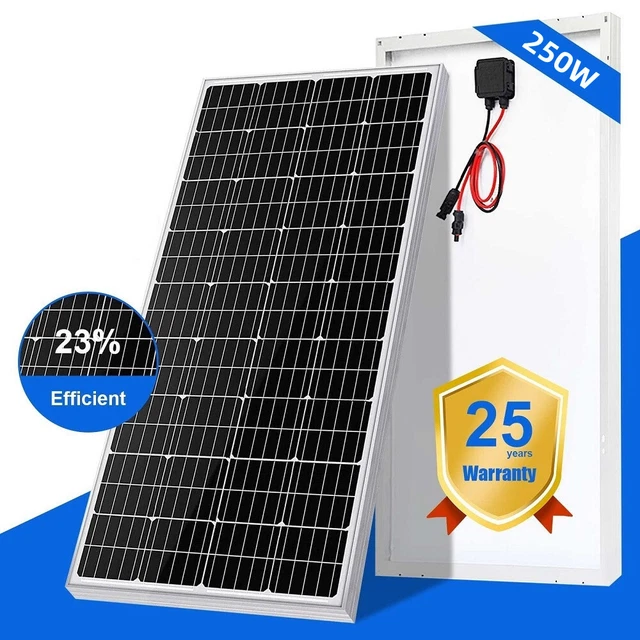 250W SOLARMODUL SOLARPANEL Mono 12V PV Solarzelle Boot Wohnmobil Off ...