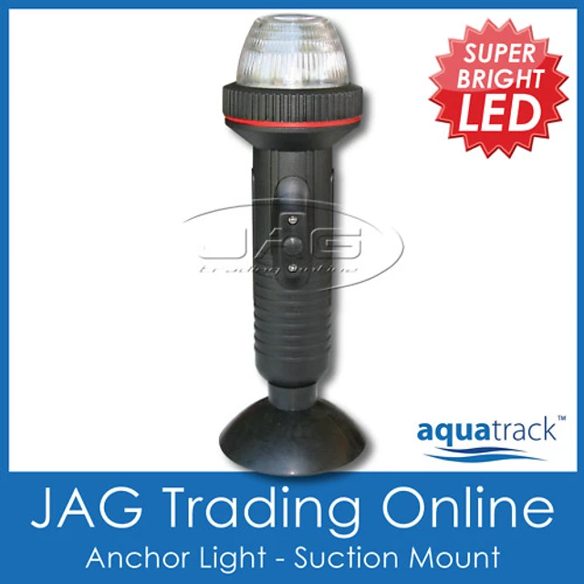 LED PORTABLE STERN Anchor Navigation/Nav White Light - Suction Mount ...