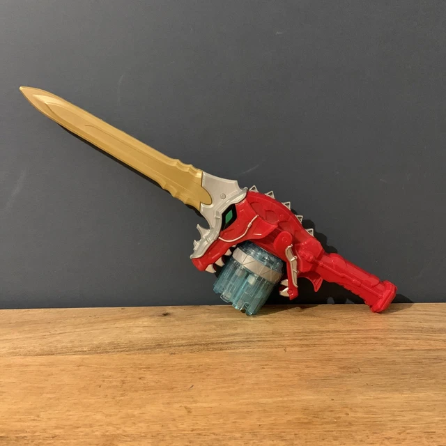 POWER RANGERS DINO Charge Red T-Rex Dino Super Drive Saber Sword Sounds ...