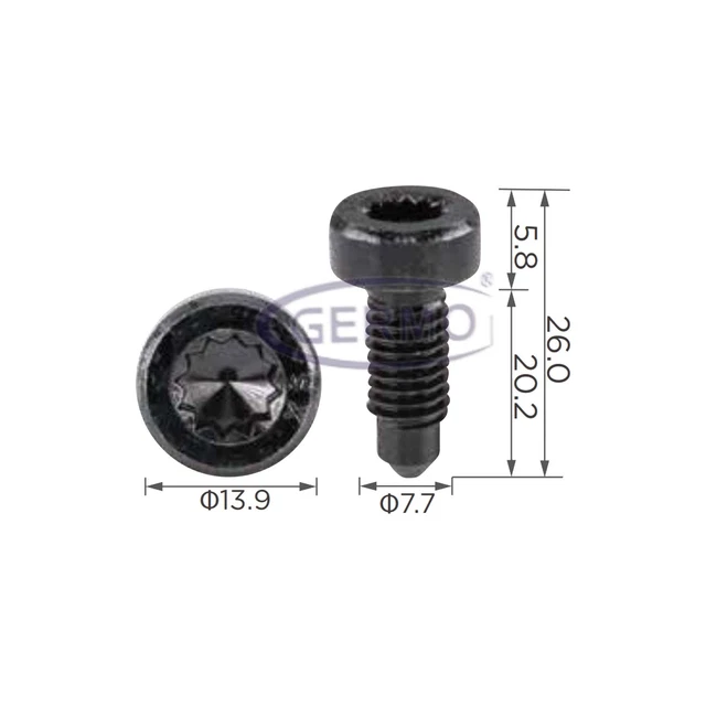 2X ZYLINDERSCHRAUBE VERSCHLUSS Kofferraumdeckel Sicherung für VW AUDI ...