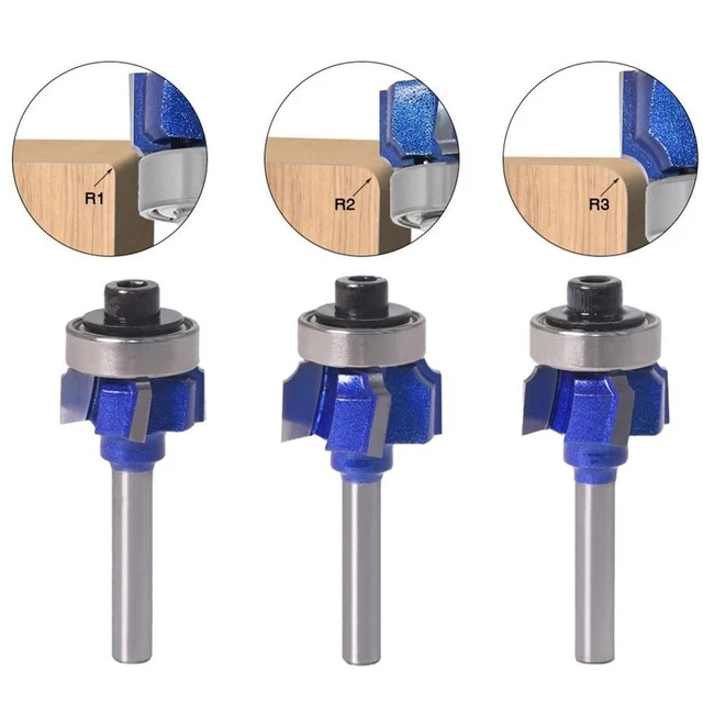 SMOOTH AND CLEAN Cuts R1 R2 R3 Solid Hardened Steel Woodworking Router ...