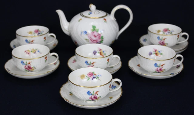 HUTSCHENREUTHER FORM DRESDEN Moritzburg Teeservice 14-tlg. Tasse Kanne ...