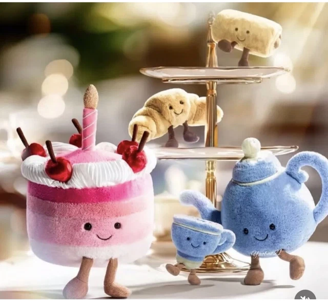 *JELLYCAT X HARRODS* Cheryl Cake, Seb Teacup & Vicky Teapot Set NEW ...