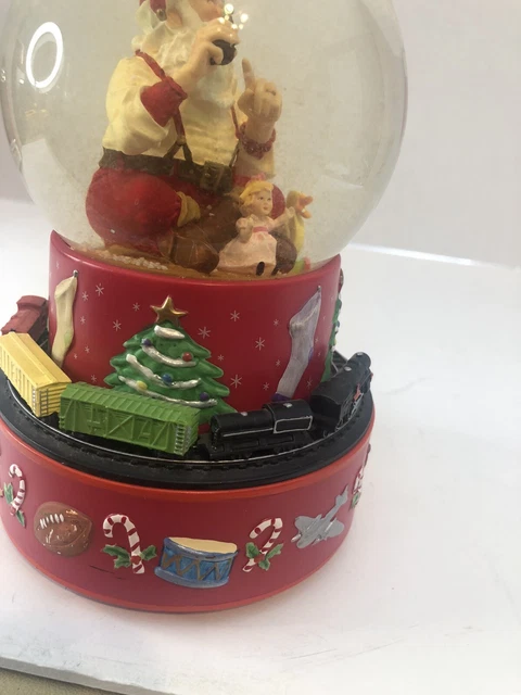SANTA CLAUSE HALLMARK Coca Cola Theme Song Music Box Train Moves Snow ...