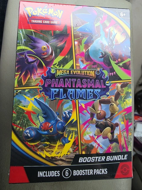 POKÉMON MEGA EVOLUTION Phantasmal Flames Booster Bundle New. In Hand ...