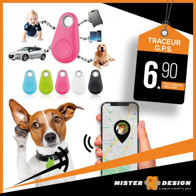 TRACKER TRACEUR GPS BLUETOOTH ANIMAL Android/IPhone avec pile £6.03 ...