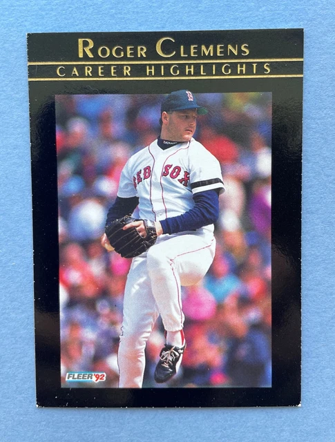 1992 FLEER BASEBALL Roger Clemens faits saillants de carrière #9 Red ...