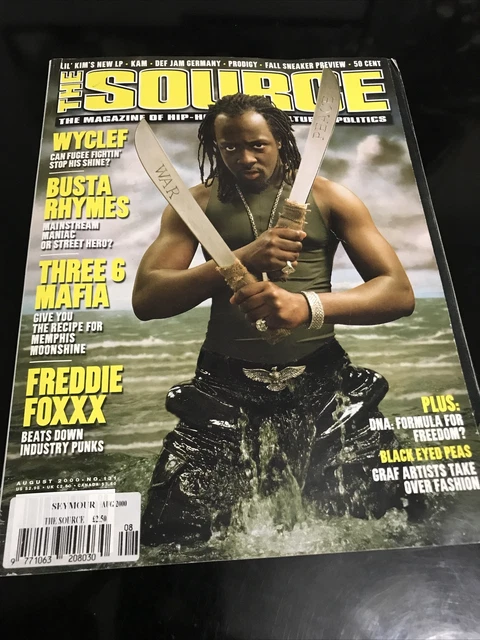 THE SOURCE MAGAZINE August 2000 #131 Wyclef Busta Rhymes Black Eyed ...