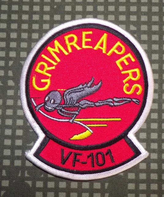 US NAVY FIGHTER Squadron VF-101 Grim Reapers Embroidered Patch £7.82 ...