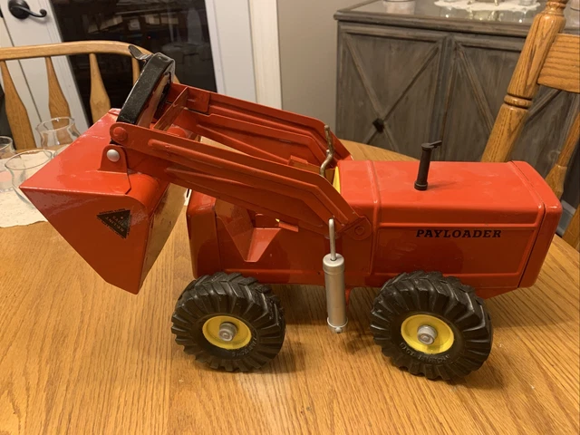 + VINTAGE NYLINT Pressed Steel Red Hough Payloader Front End Loader *ST ...