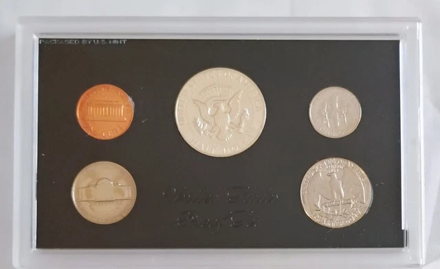 1969-S US MINT 5 Coin Proof Set 40% Silver Kennedy Half $45.81 ...