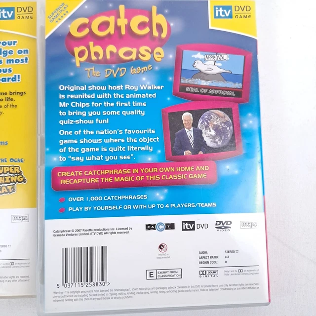ITV DVD GAME Set: All New Bullseye & Catch Phrase (Region 0) UK TV Game ...