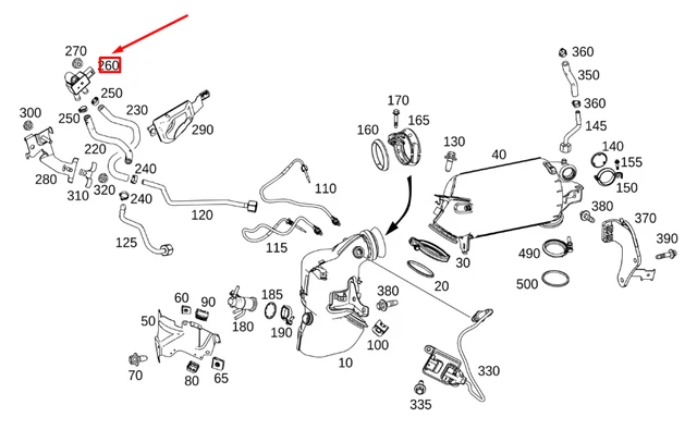 NEW MERCEDES-BENZ GLE W167 Pressure Differential Sensor A0009055307 ...