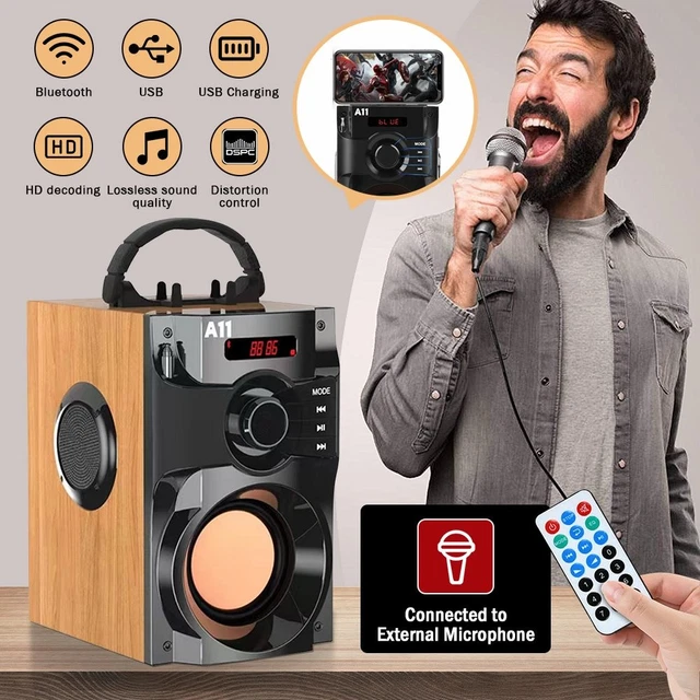 BLUETOOTH PARTY SPEAKER 20W Subwoofer Heavy Bass Wireless Outdoor ...