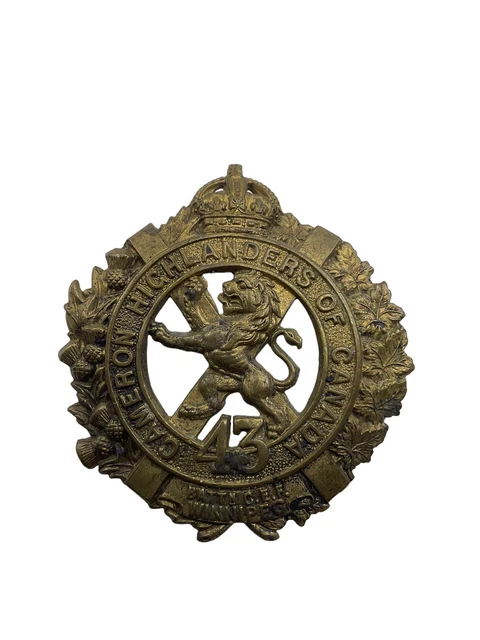 WW1 CANADIAN CEF 43rd Battalion Cap Badge $112.45 - PicClick CA