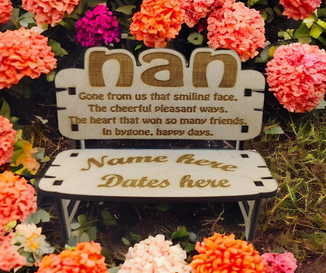 IN LOVING MEMORY nan memorial bench for loved ones nanna grandma £7.15 ...