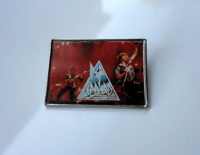 VINTAGE DEF LEPPARD badge British Heavy Metal Hello America Circ 1980's ...