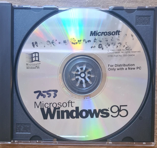MICROSOFT WINDOWS 95 with USB Support Genuine - Recovery Media EUR 17 ...