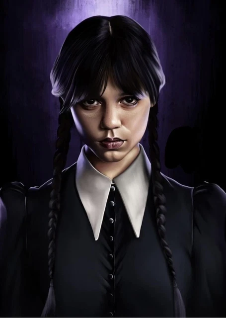 WEDNESDAY ADDAMS JENNA ortega Addams Family/Tim Burton Netflix A4 ...