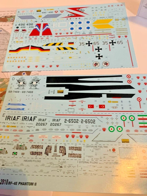 1/48 DECALS FOR RF-4E Phantom II from Italeri 2818. Germany, Turkey ...