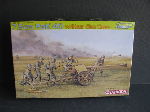 1/35 DRAGON 6433 Premium Edition 7.5Cm Pak 40 & Heer Gun Crew EUR 18,23 ...