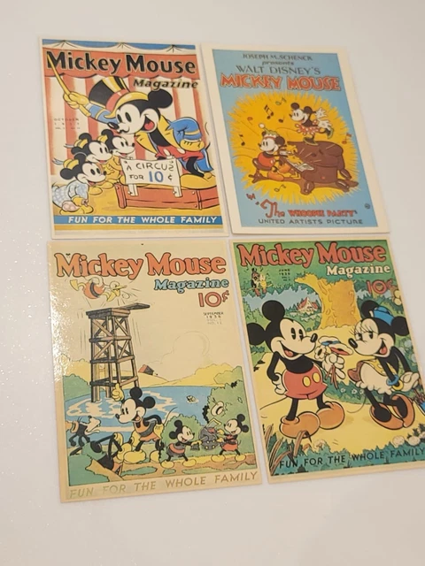 WALT DISNEY PRODUCTIONS-MICKEY Mouse Magazine Postcards Vintage £16.00 ...